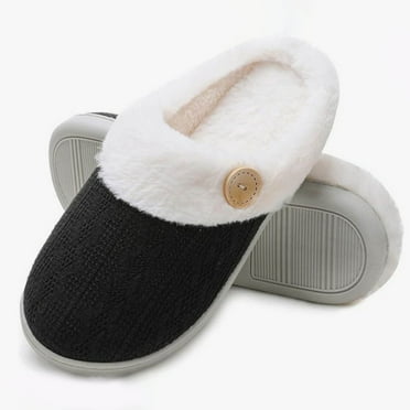 Atoshopce Slippers for Women Comfortable Memory Foam Soft Fleece Lining ...