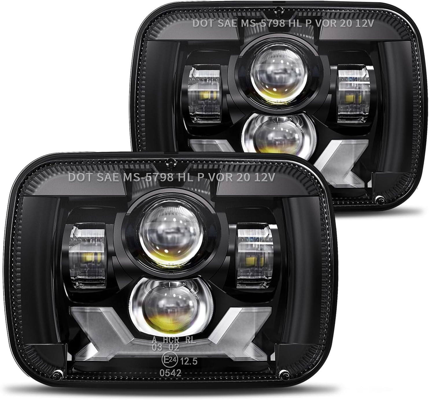 HWSTAR 2022 180W 1000% Bright H6054 5x7 7x6 Led Headlights Compatible ...