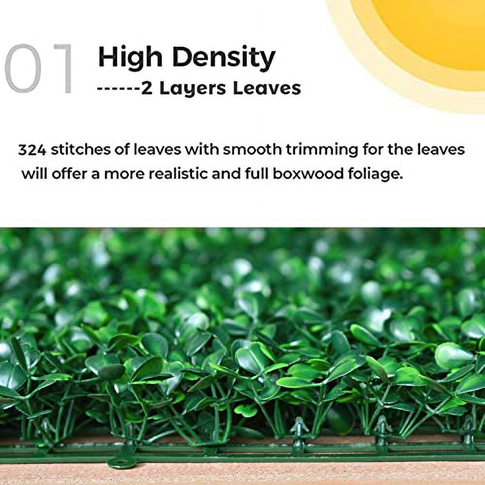 HWT Grass Wall Backdrop 12 Pcs 20"X20" Artificial Grass Wall UV ...
