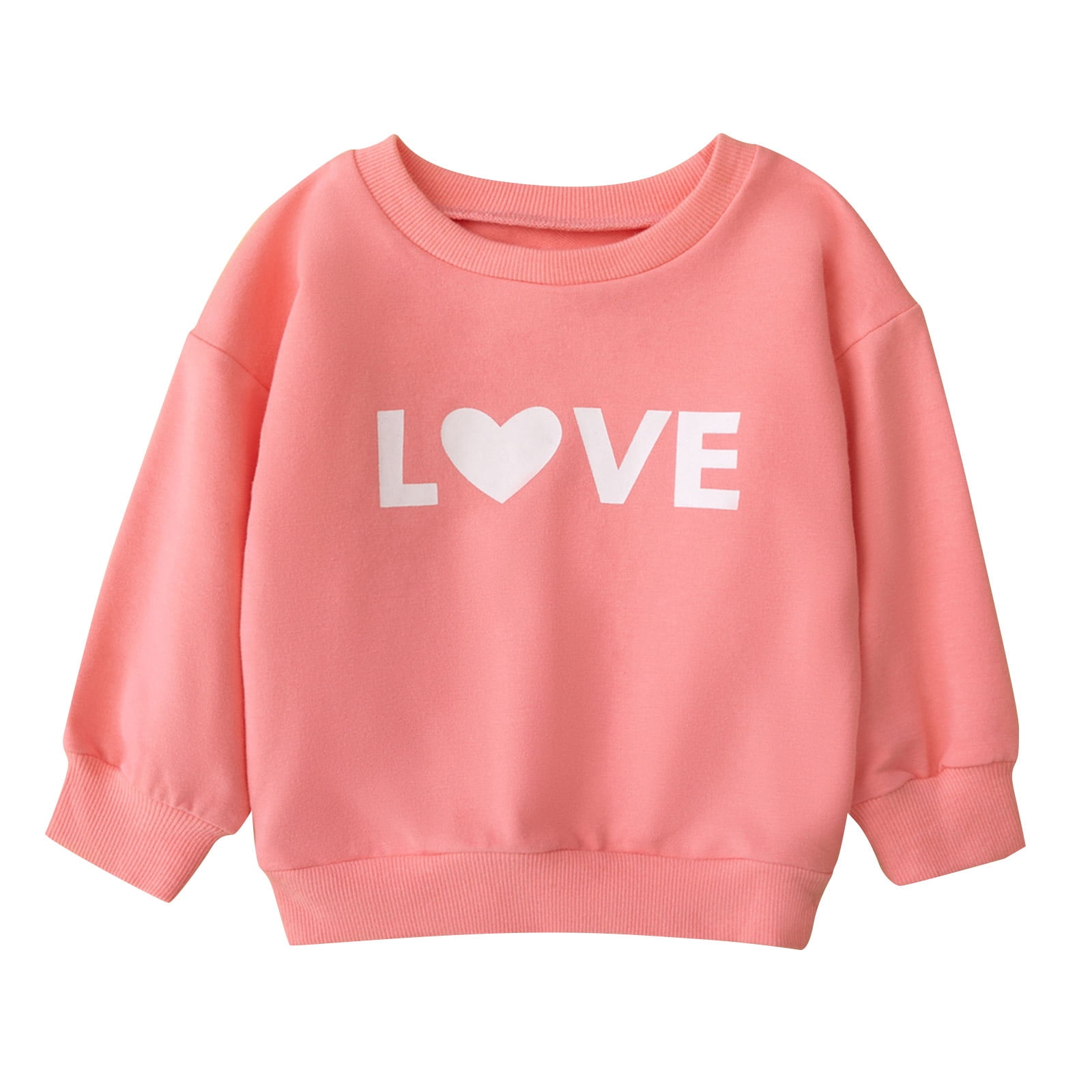 HWeei Kids Toddler Baby Girls Boys Autumn Winter Valentine's Day Print Cotton Long Sleeve ...