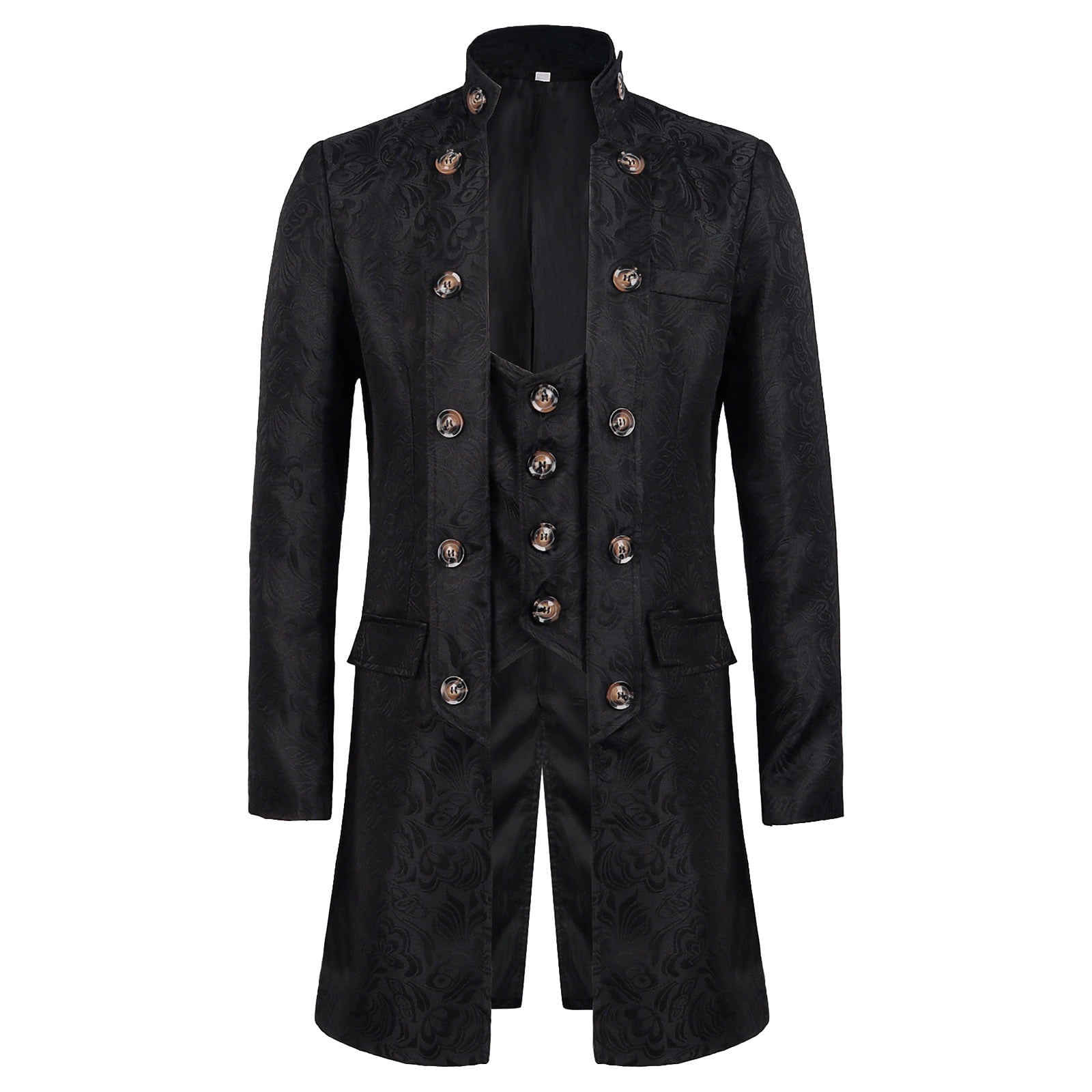HWeei Mens Fashion Court Retro Dress Medieval Punk Retro Tuxedo Jacket ...