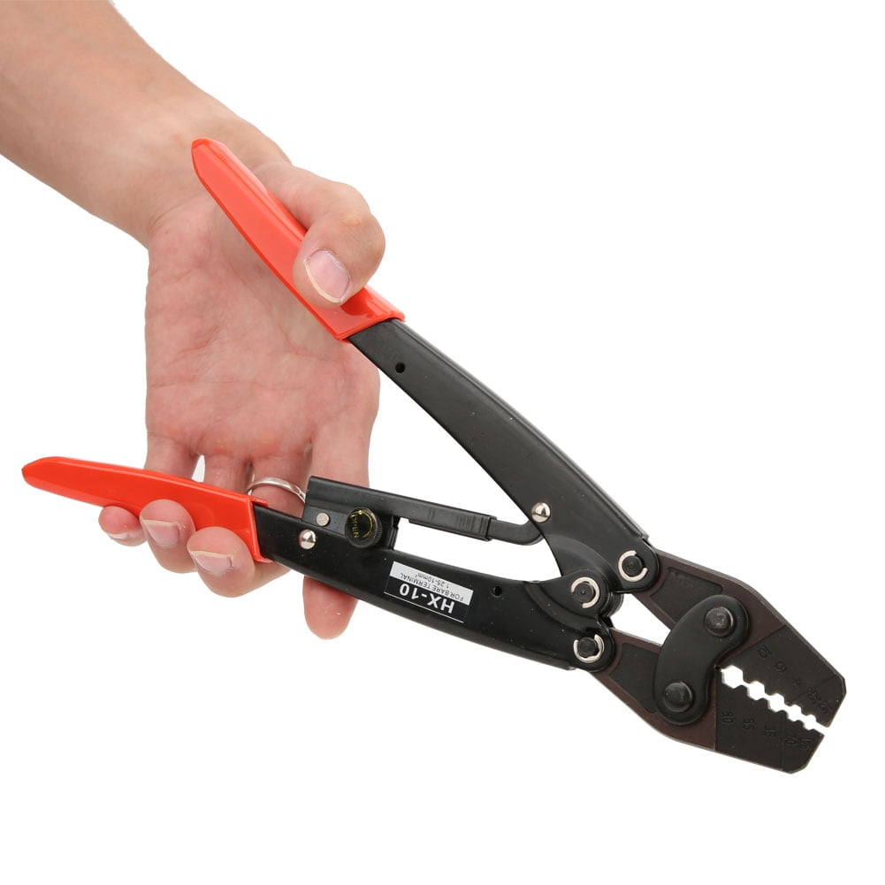HX 10 Carbon Steel Crimper Ratchet Terminal Crimper Pliers 1.25~10mm ...