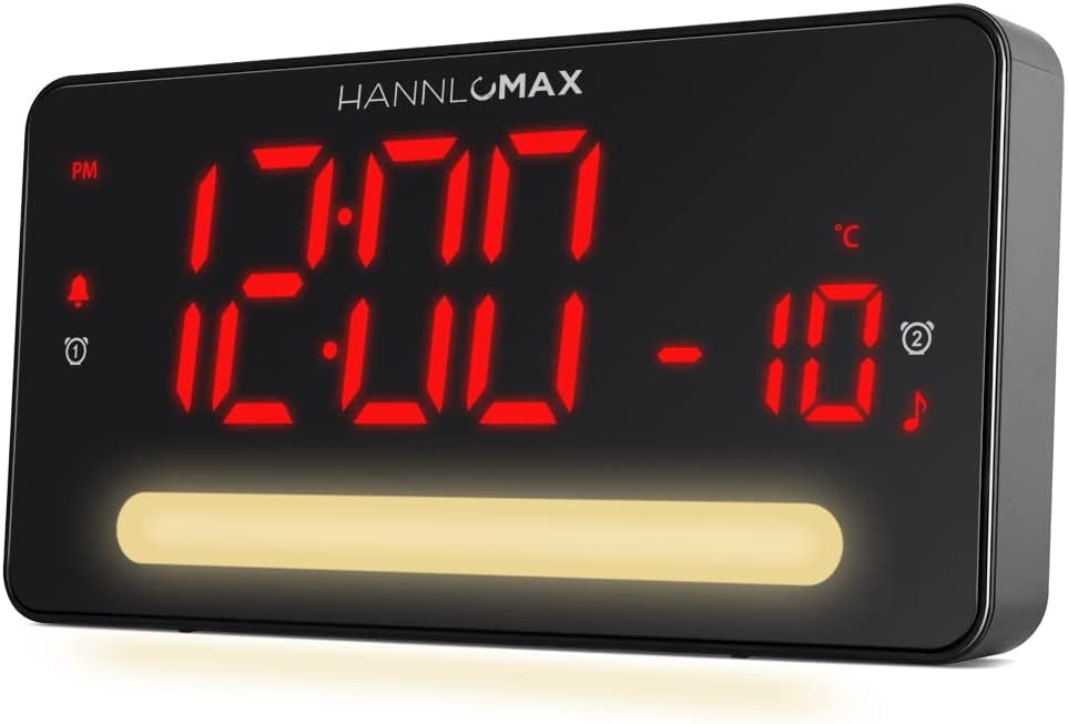 HX-149CR Alarm Clock Radio with 2” LED Display, Temperature, Night ...