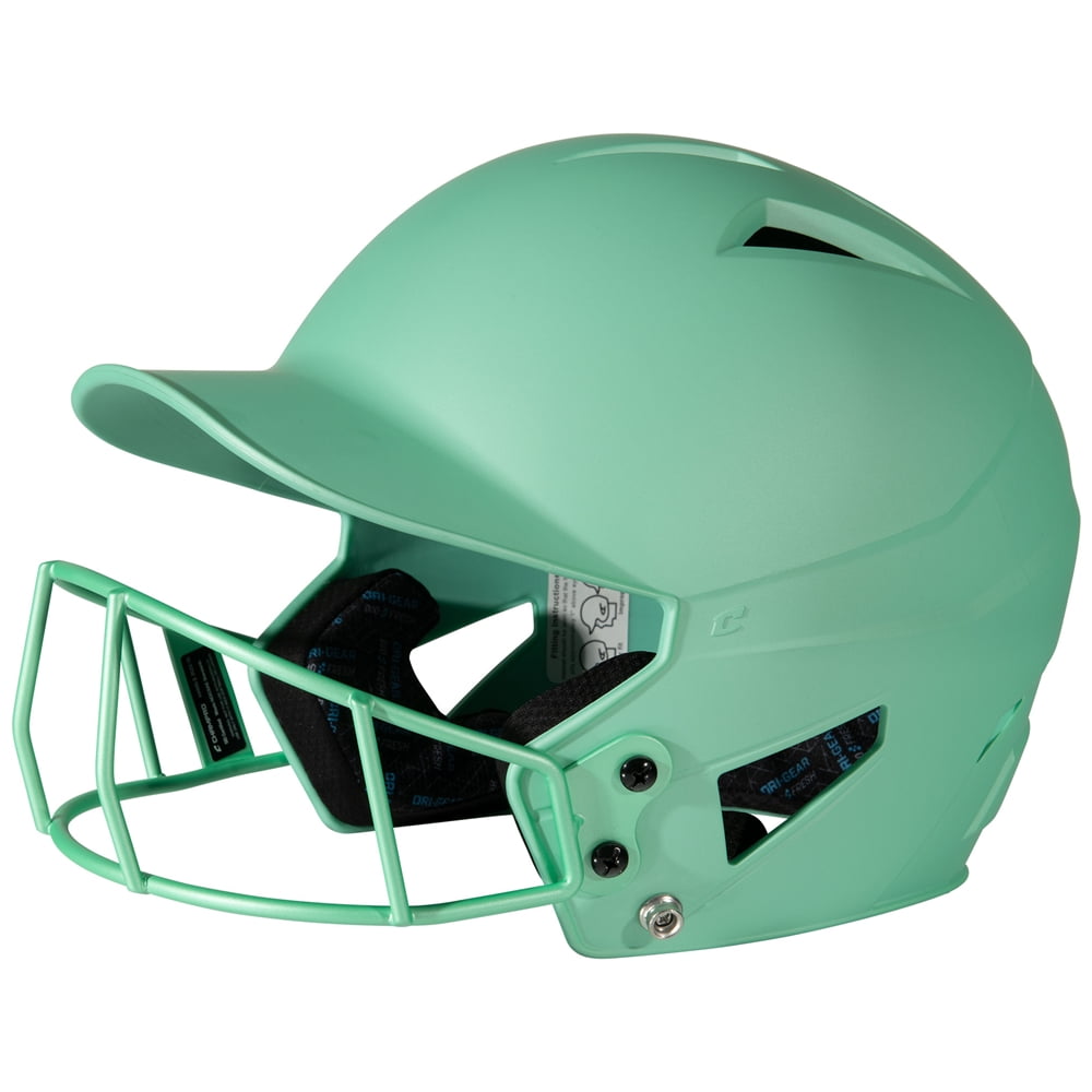 HX Matte Softball Helmet w/Facemask - MINT - Walmart.com