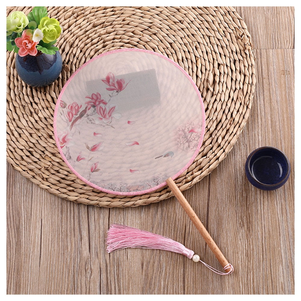 HX-Meiye Chinese Ancient Hand Fan Classic Palace Paddle Hand Fan Round ...