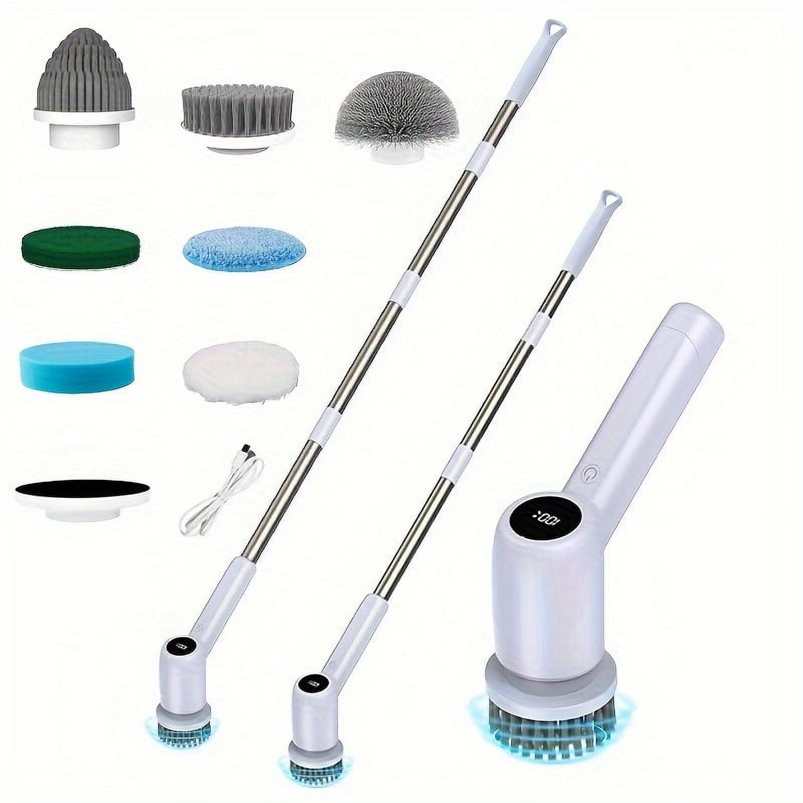 HXH01 7pcs Cordless Electric Spin Scrubber Set with Adjustable ...