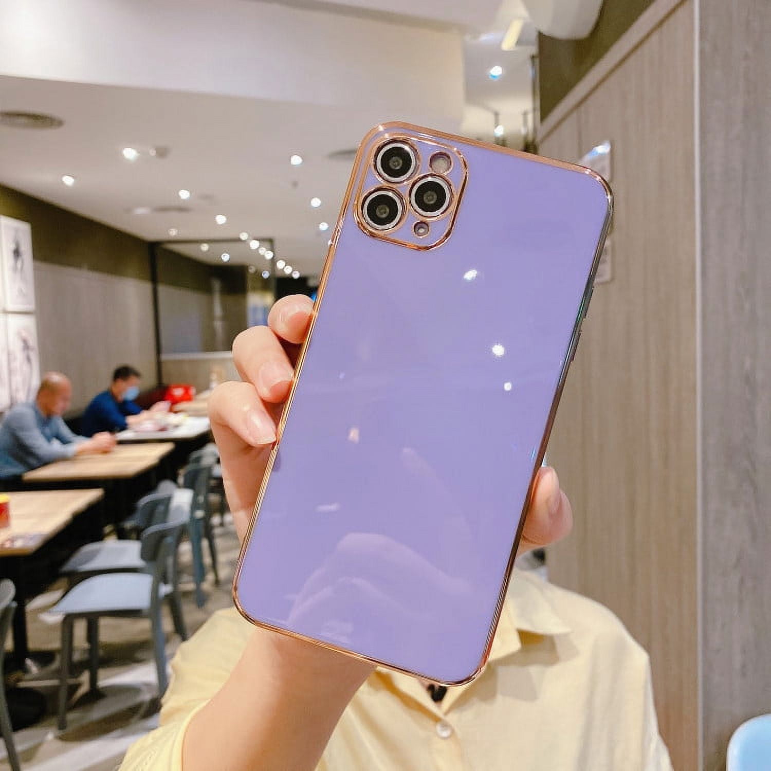 HXHDXD Luxury Gold Plated Electroplated Case for IPhone 11 12Pro Max 8 ...