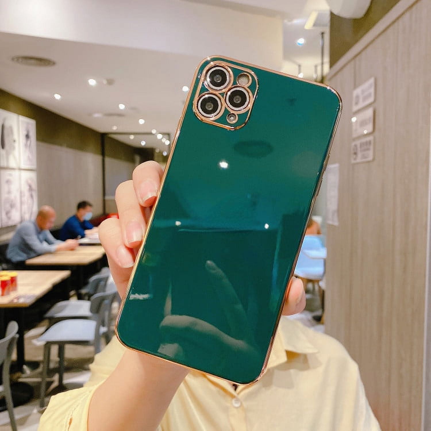 HXHDXD Luxury Gold Plated Electroplated Case for IPhone 11 12Pro Max 8 ...