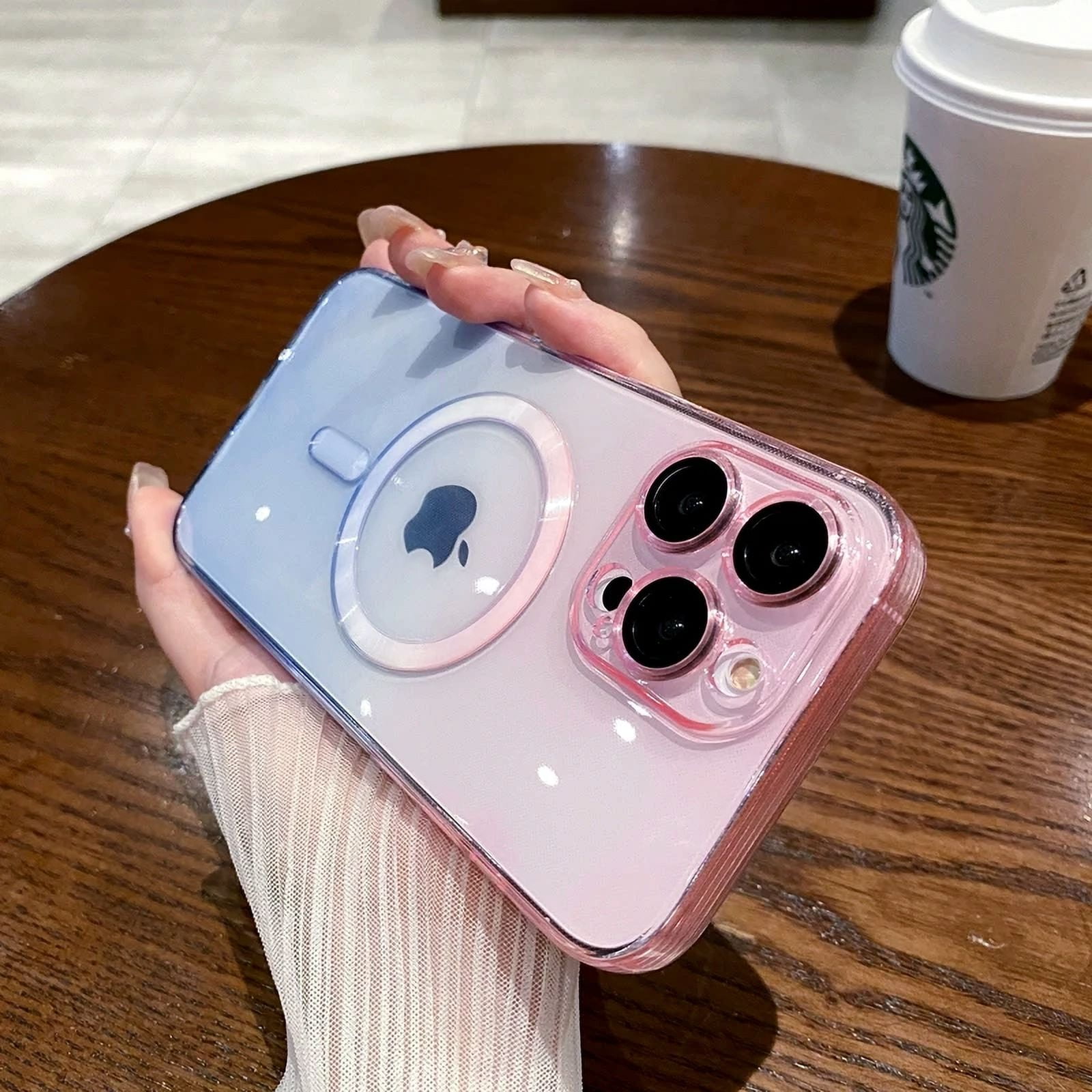 HXHDXD Luxury Gradient Pattern Wireless Charge Magsafe Case For iPhone ...