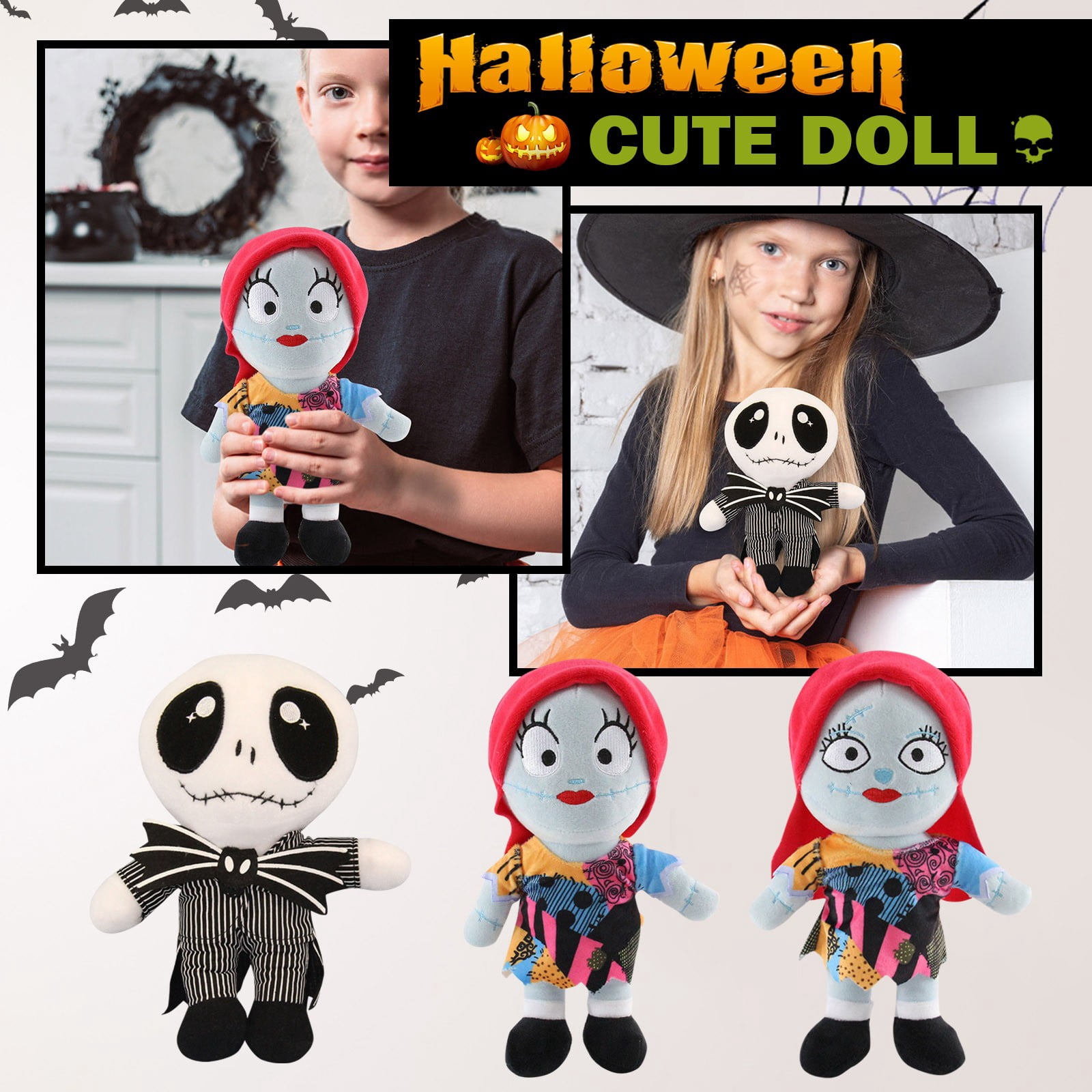 HXHYQKP Halloween Decorations Plush Doll Toy Gift Cartoon Style ...