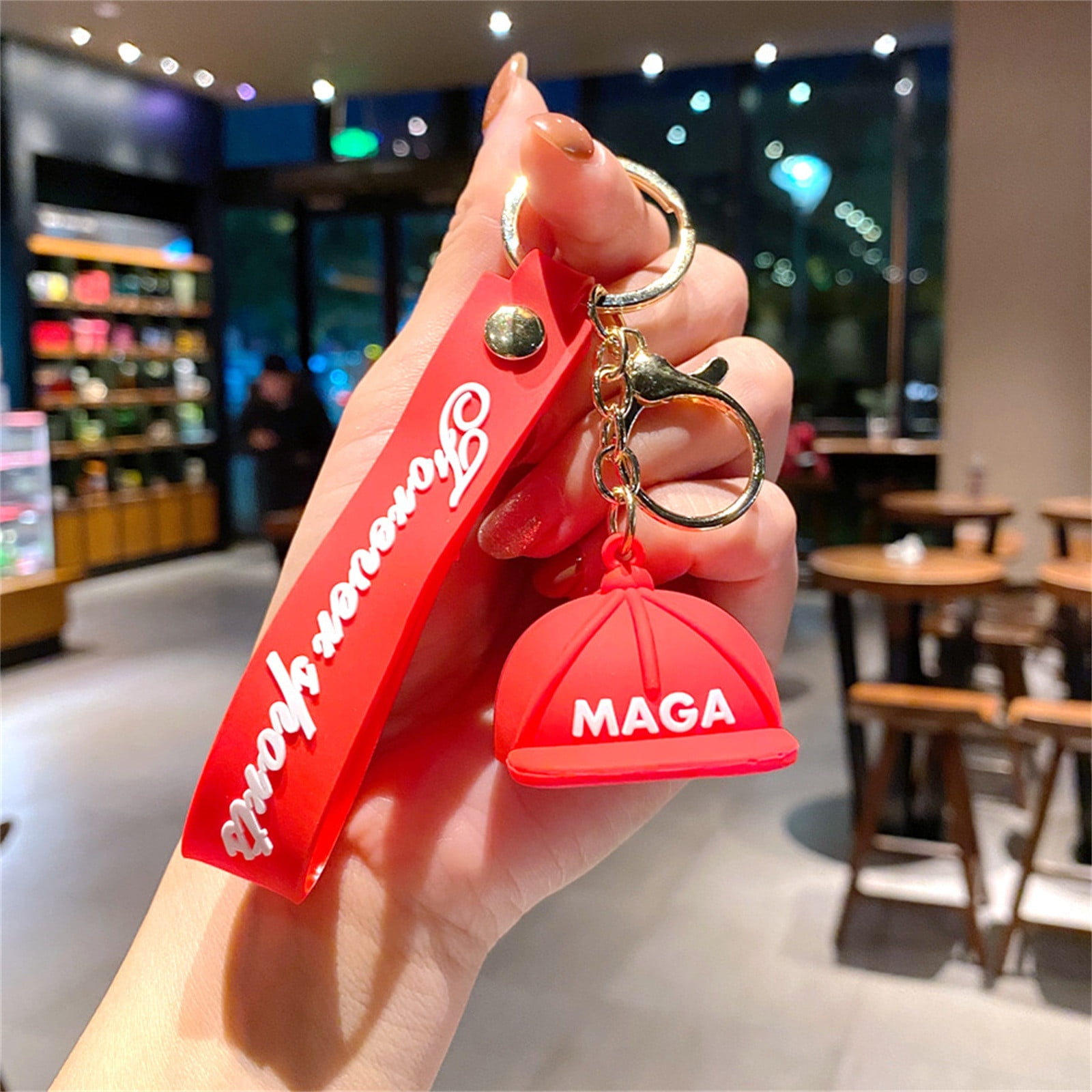 HXHYQKP 2024 MAGA Trump Apparel Keychain Make America Great Again Trump ...