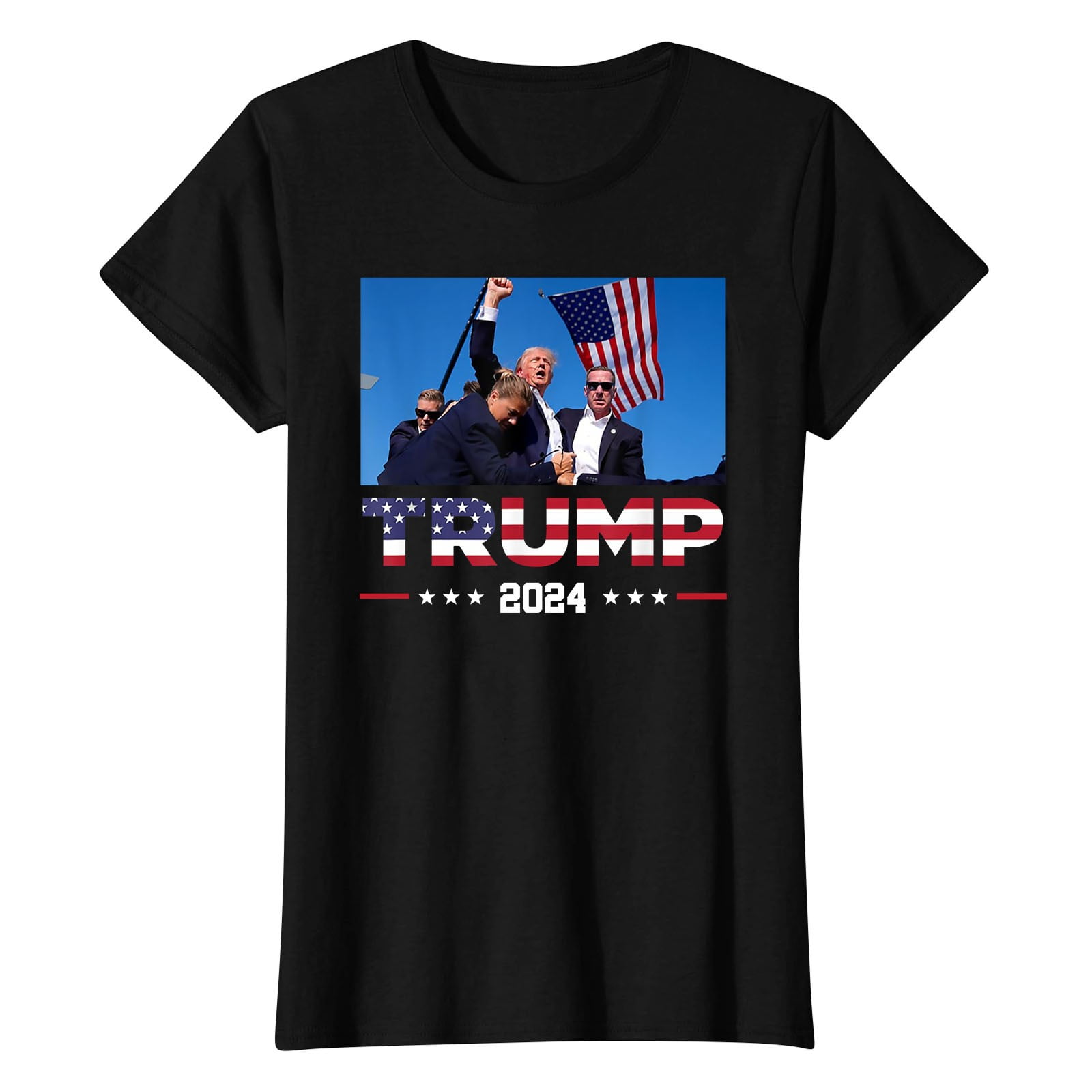 HXHYQKP 2024 MAGA Trump Cowl Neck America Flag Tees, Trump 2515 ...
