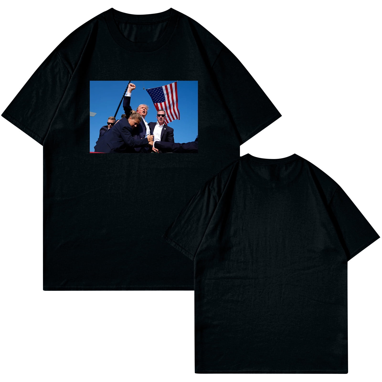 HXHYQKP 2024 MAGA Trump Cowl Neck America Flag Tees, Trump 2785 ...