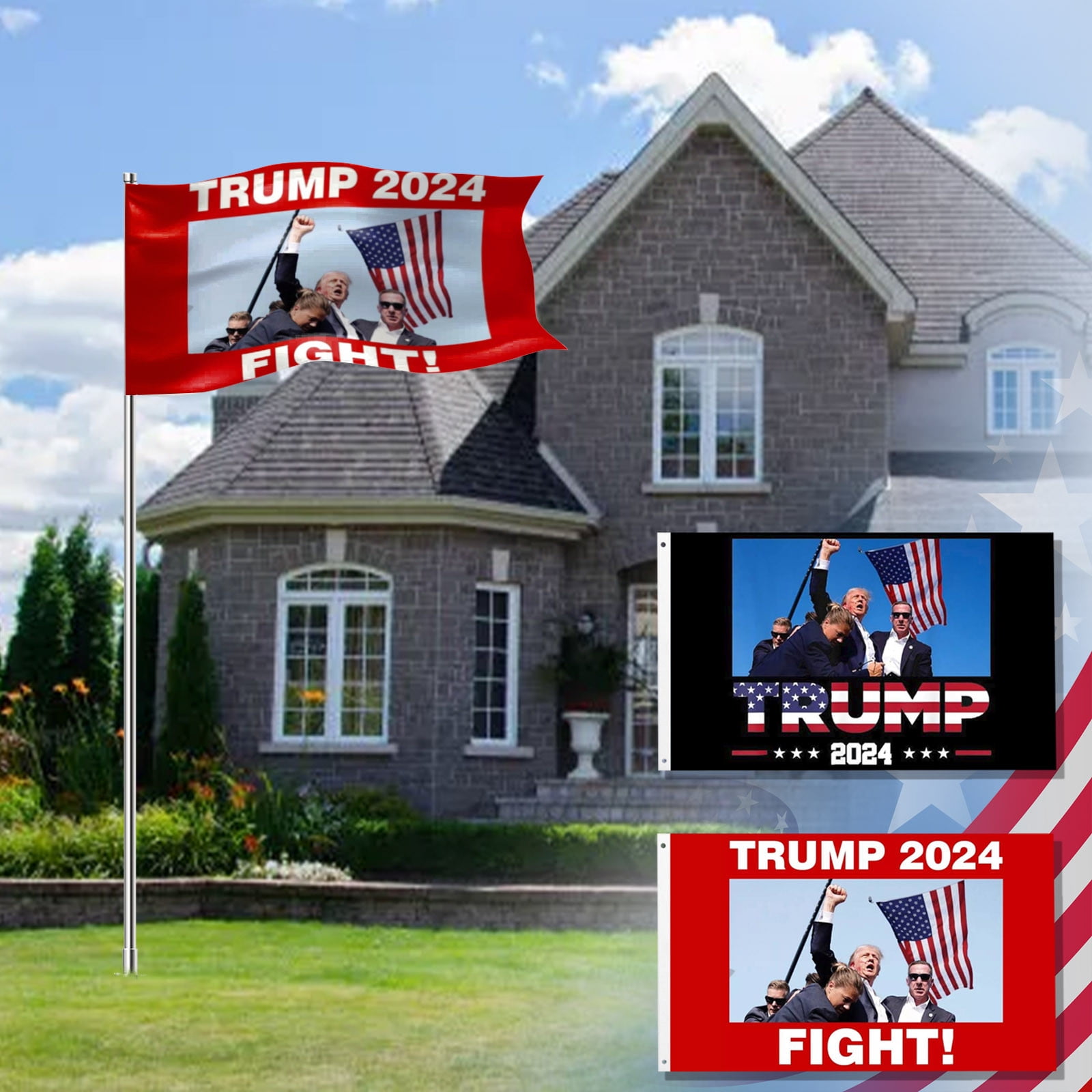 HXHYQKP 2024 MAGA Trump-Themed Double-Sided Seasonal Flag Personalized ...