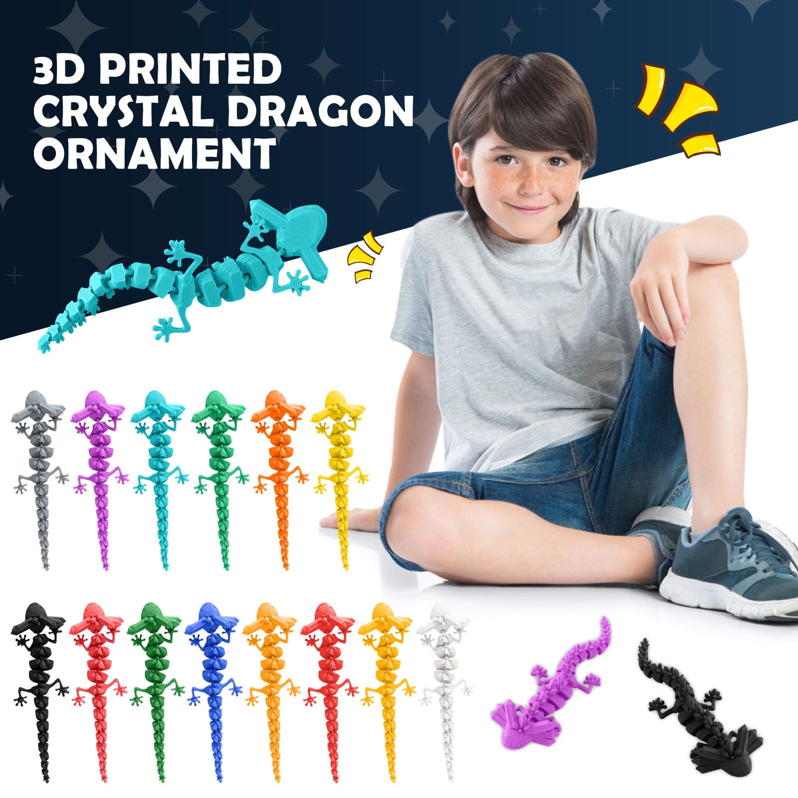 HXHYQKP 3D Printer Salamanders Doll Toys, 2024 3d Printed Salamanders ...
