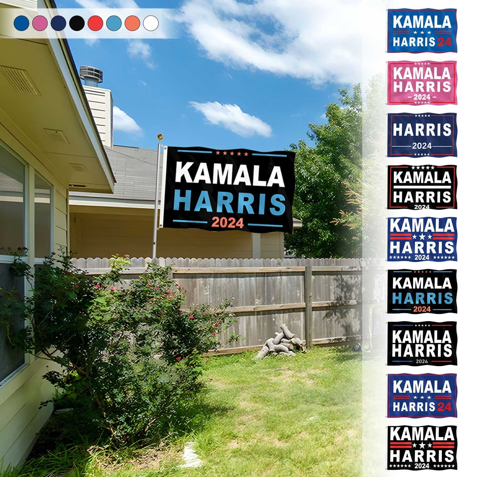 HXHYQKP Harris Waltz Kamala Harris Yard Sign 2024 Flag Harris Walz For ...