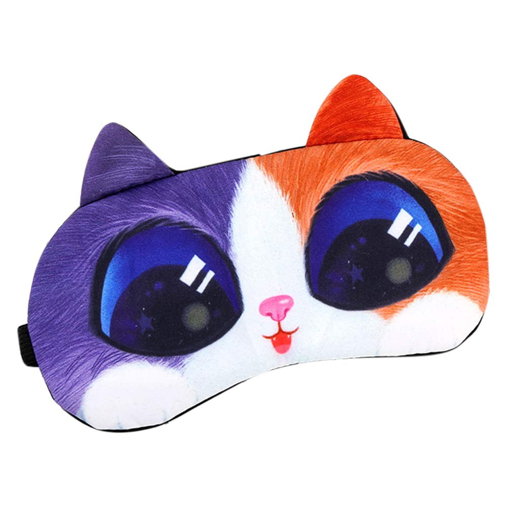 HXINFU 3D Fluffy Sleeping Eye Mask for Kids Cute Light Cover Eyeshade ...