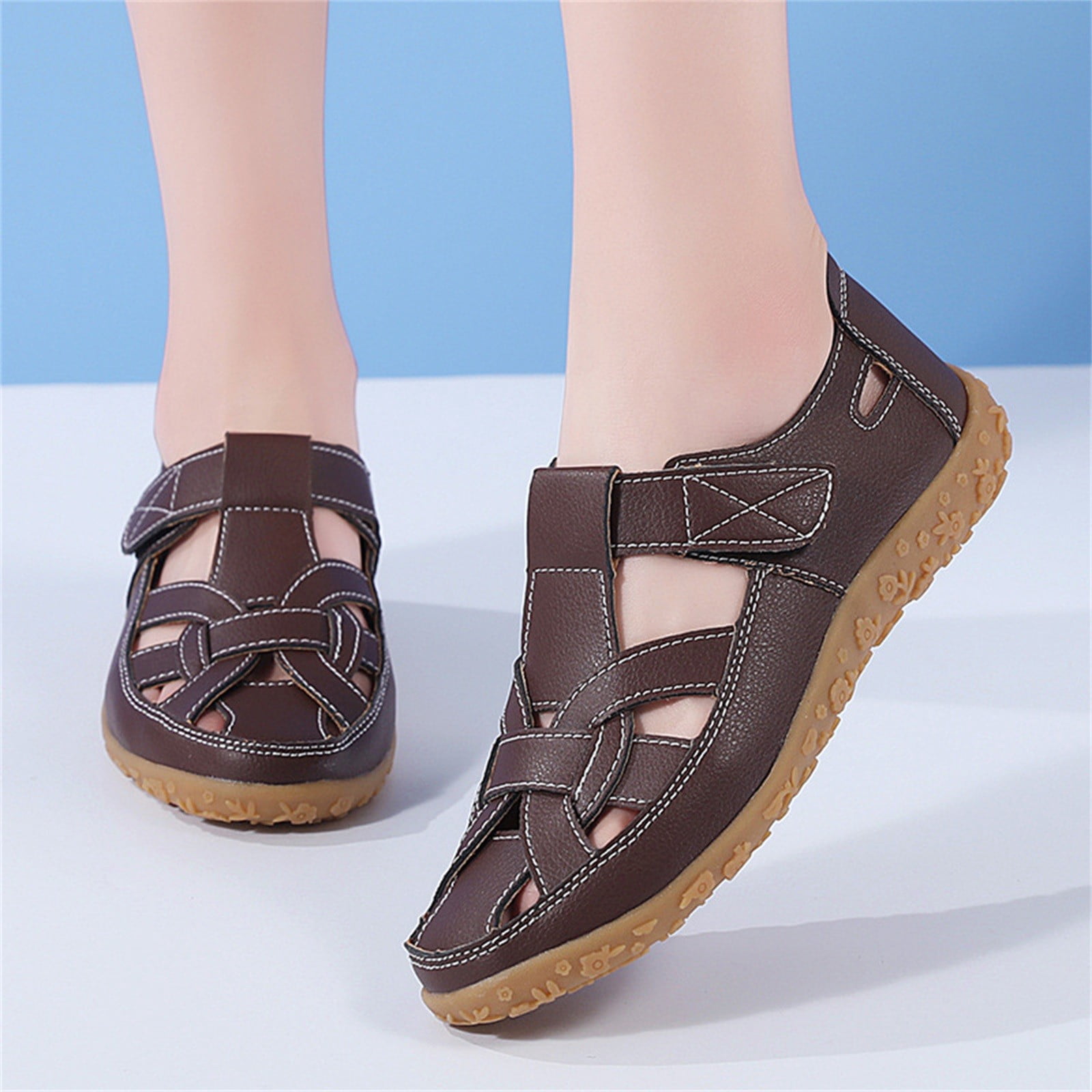 HXIWJKT Women's Wedg𝖾 Sandals Dressy Closed Toe Slingback Wedg𝖾s Women ...