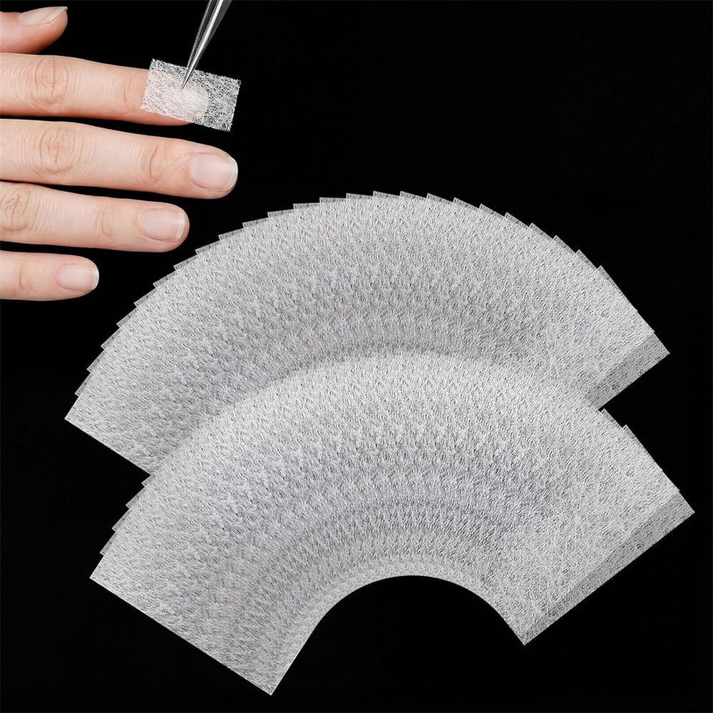 HXRH 100Pcs Fiberglass Nail Wrap Extension Kit Natural Silk Paper ...