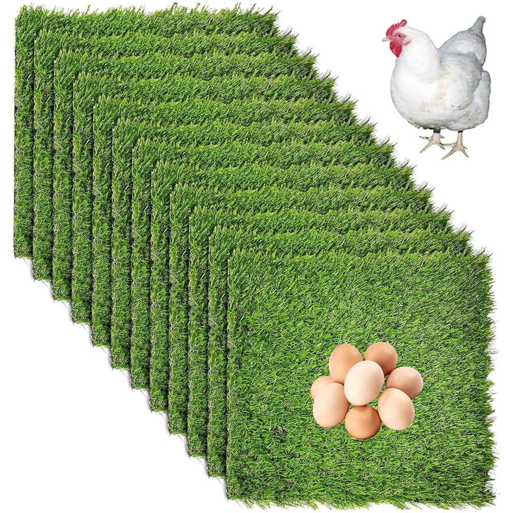 HXRH 12"x12" Chicken Laying Box Pads,Artificial Grass Nesting Pads ...