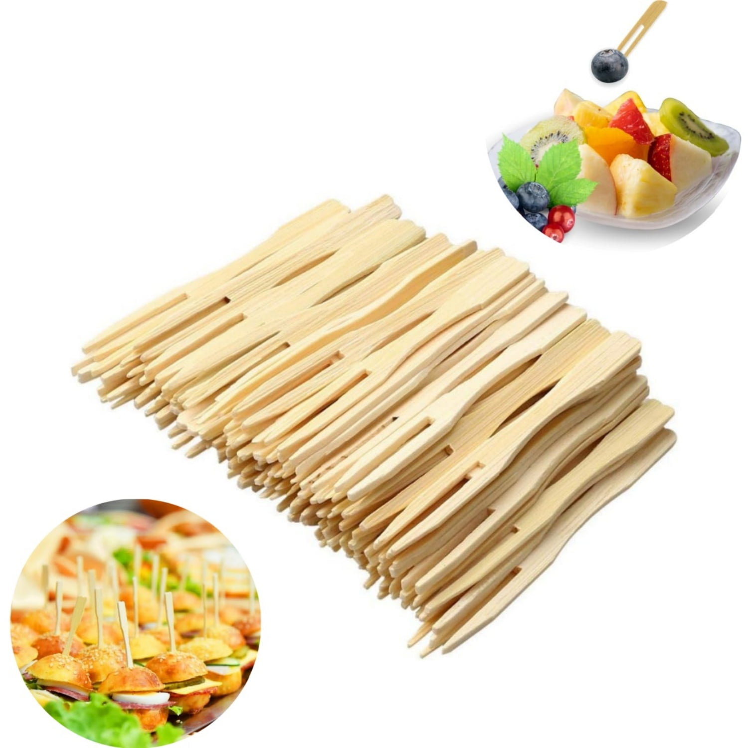 HXRH 3.5x0.28In Fruits Forks,300Pack Durbale Mini Appetizer Forks for ...