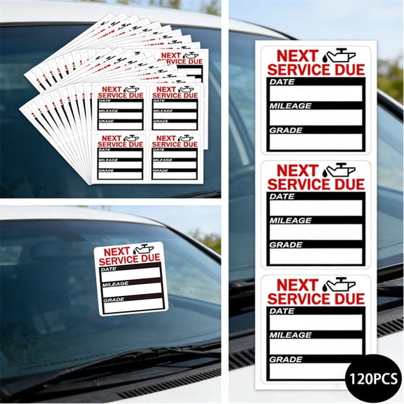 Oil Change Reminder Stickers For Windshield