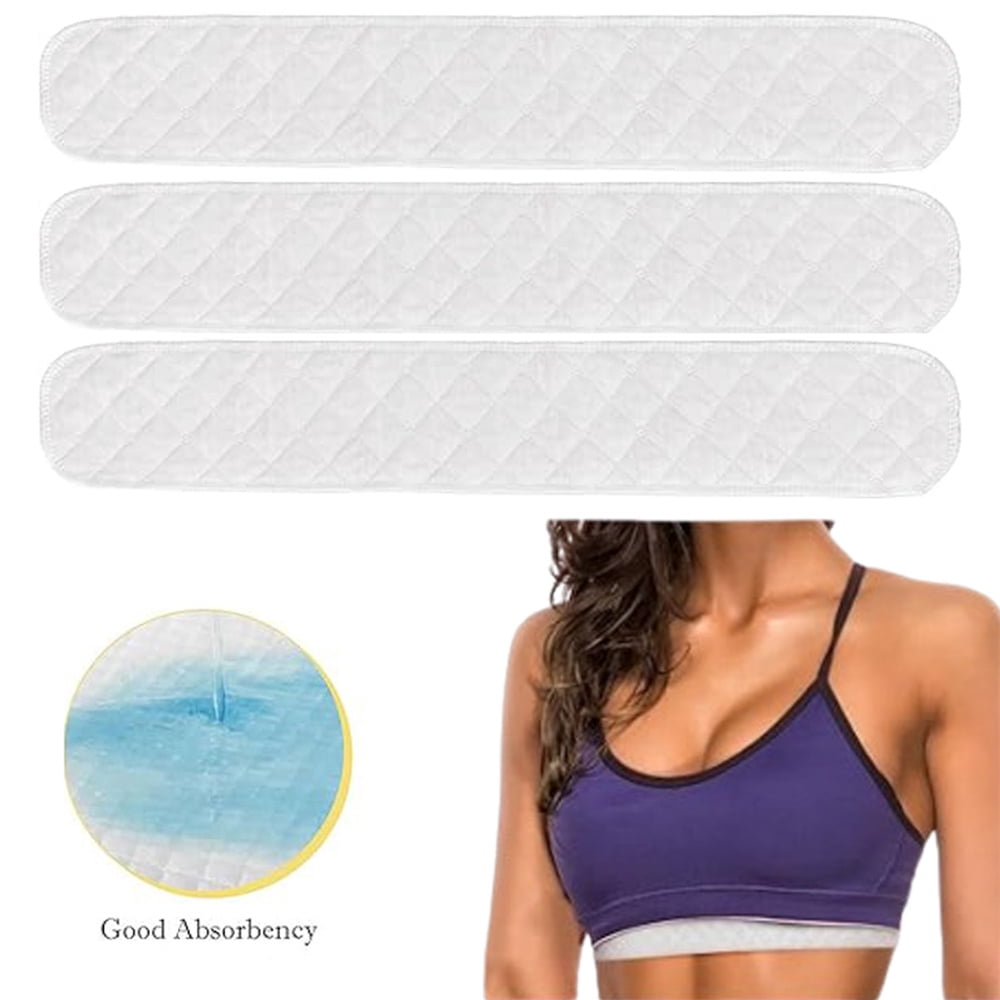 HXRH 3Pcs Cotton Bra Liners 3 Layer Bra Liner Sweating Absorber Pads ...