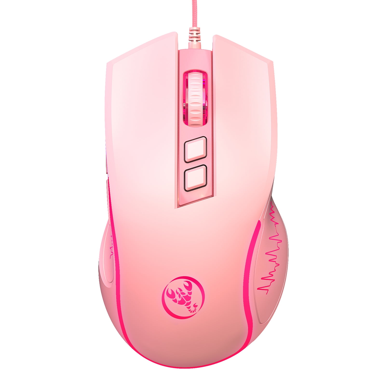 HXSJ Optical indicator,Office Mouse 7-Color Adjustable DPI Pink Wired ...