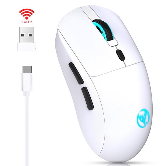HXSJ T20 Wireless Charging Mouse, 2.4G RGB Backlight Gaming Mouse ...