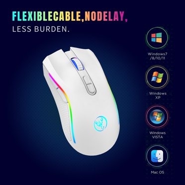 FaLX T69 2.4GHz Wireless Mouse RGB 7 Buttons Ergonomic Lightweight Type ...
