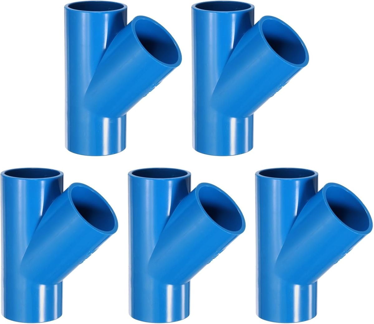 HXSP 10 Pcs PVC Fitting, 3 Way 45 Degree 1 1/4" 1.3" PVC Connectors PVC ...