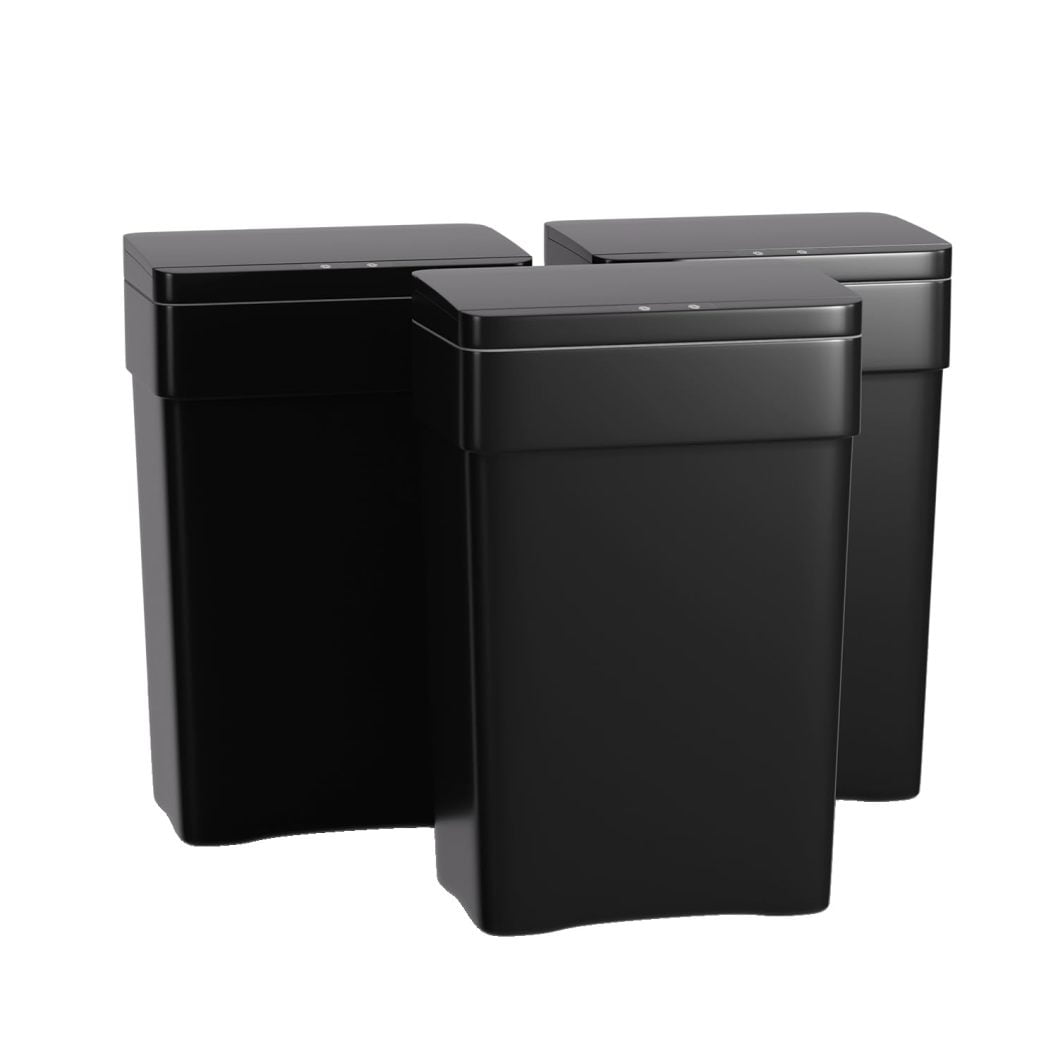 HXSP 13 Gallon 50 L Trash Can with Lid Plastic Kitchen Trash Bin ...