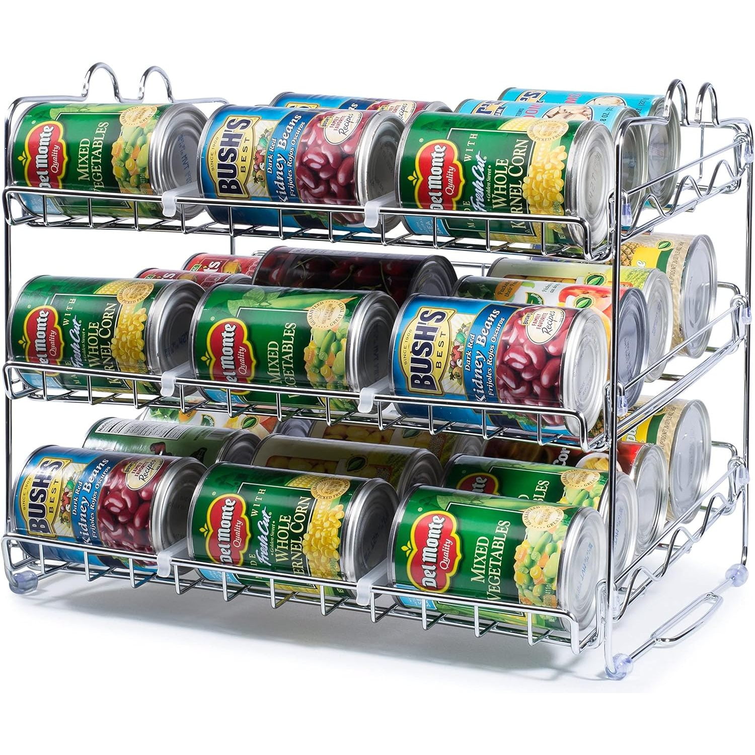 HXSP Can Organizer for Pantry - Stackable Can Rack for 36 Cans, Canned ...