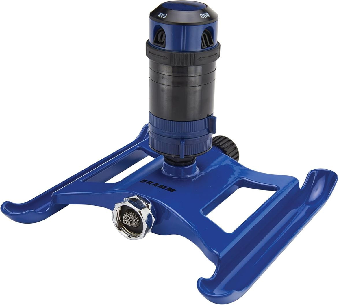 HXSP ColorStorm Gear Drive Sprinkler on Heavy Duty,Durable Metal Base ...
