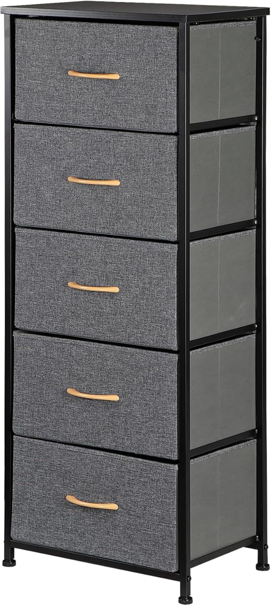 HXSP Dresser with 5 Drawers, Tall Vertical Storage Tower Standing ...