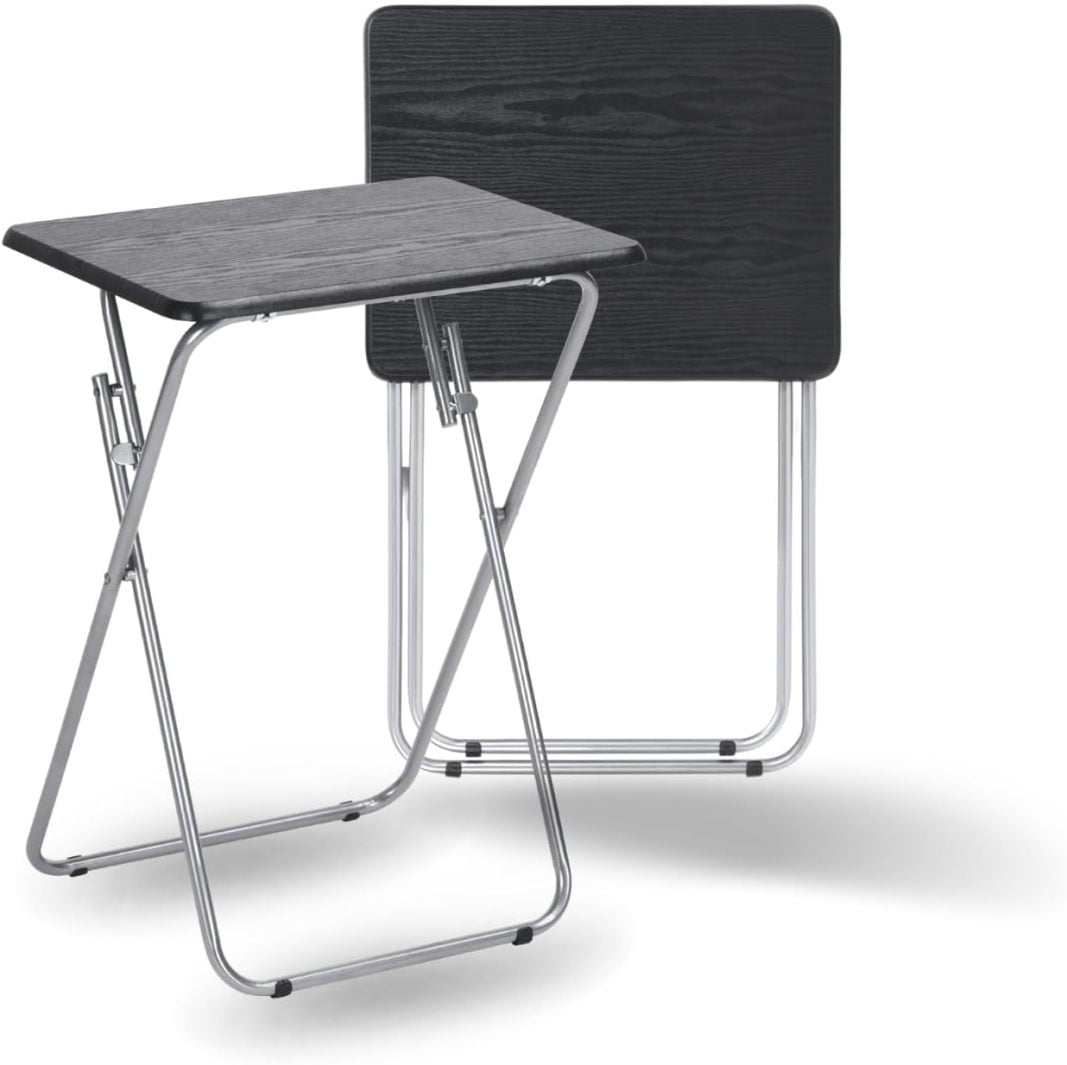 HXSP Folding TV Tray Foldable Dinner Snack Trays Set of 2, Portable ...