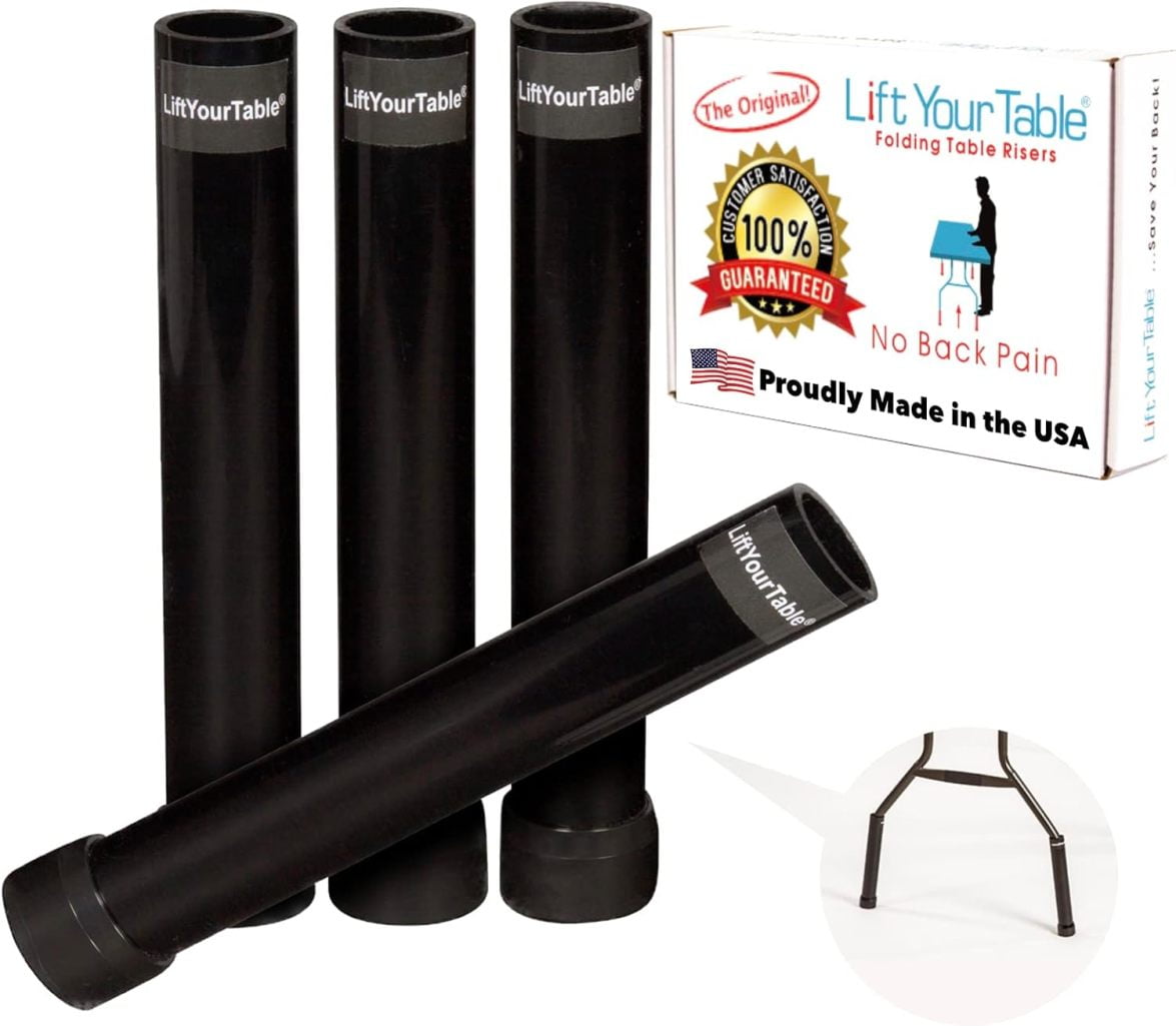 HXSP® Folding Table Risers - Counter Height (Original Foot) - Made in The USA, Durable, Sturdy ...