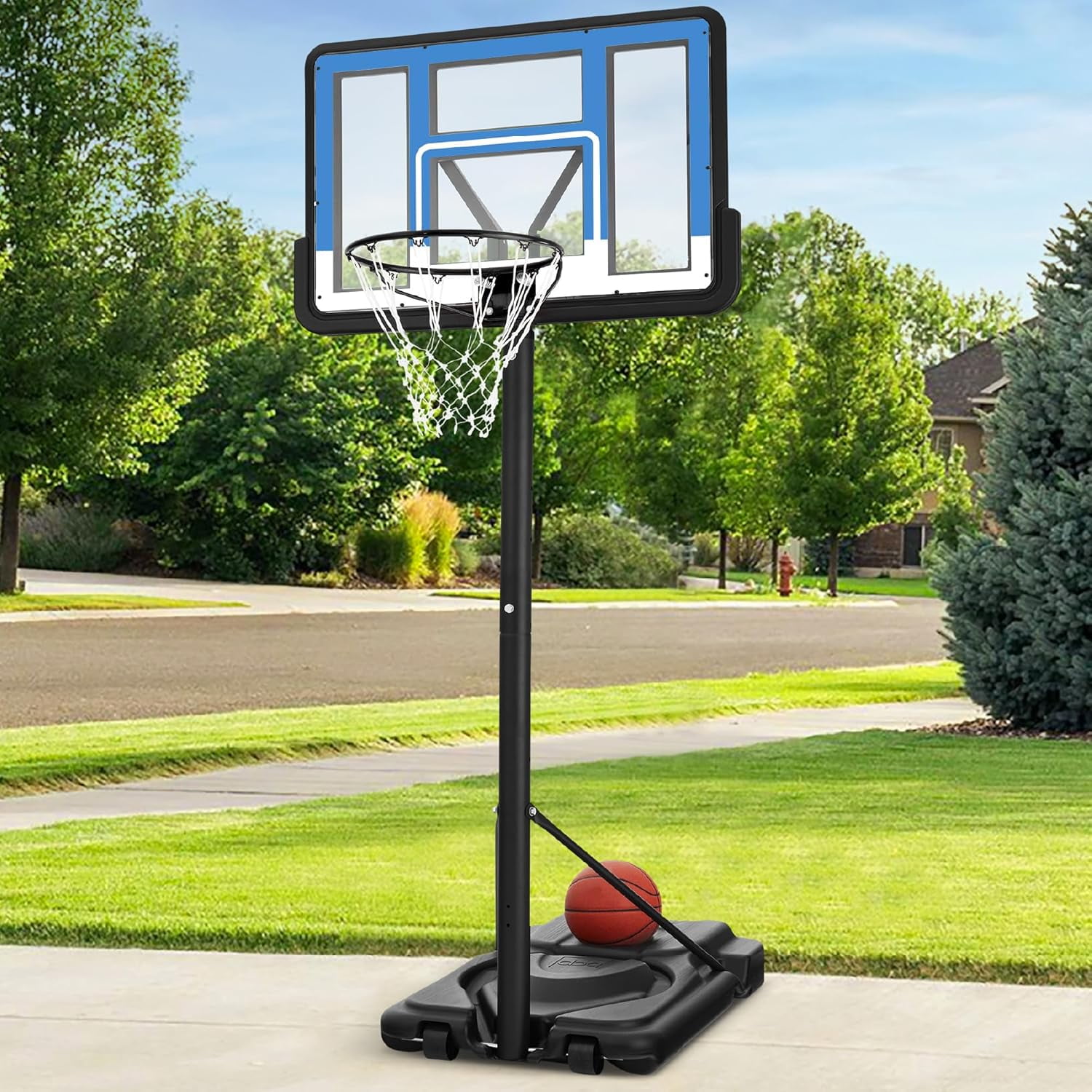 HXULER 10ft Regulation Basketball Hoop, 7.5-10ft Height Adjustable ...