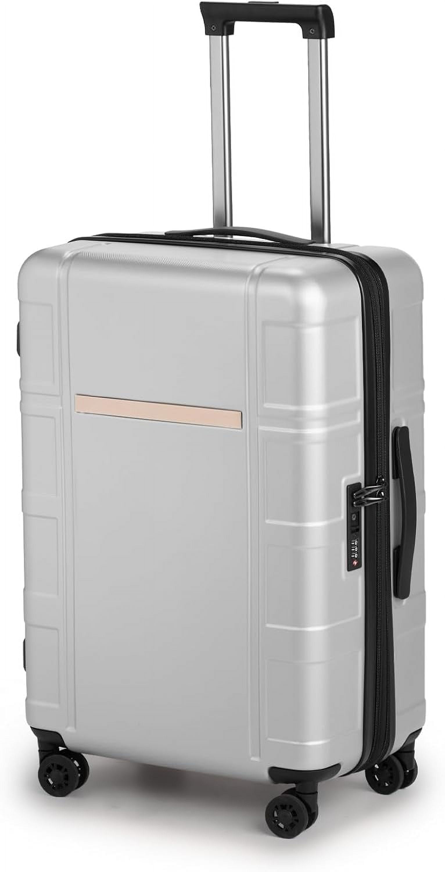 HXULER 24in Checked-Medium Luggage Expandable Lightweight Hard Shell ...