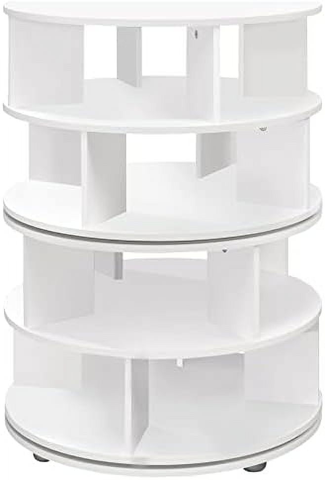 HXULER 4-Tier Rotating Lazy Susan Shoe Rack, 360° Revolving Shoe ...