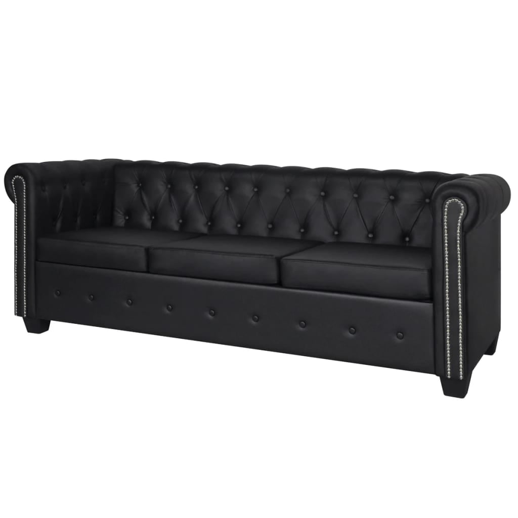 HXULER Sofa, 3 Seater Couch Furniture with Tufted Arms, Settee Couch ...