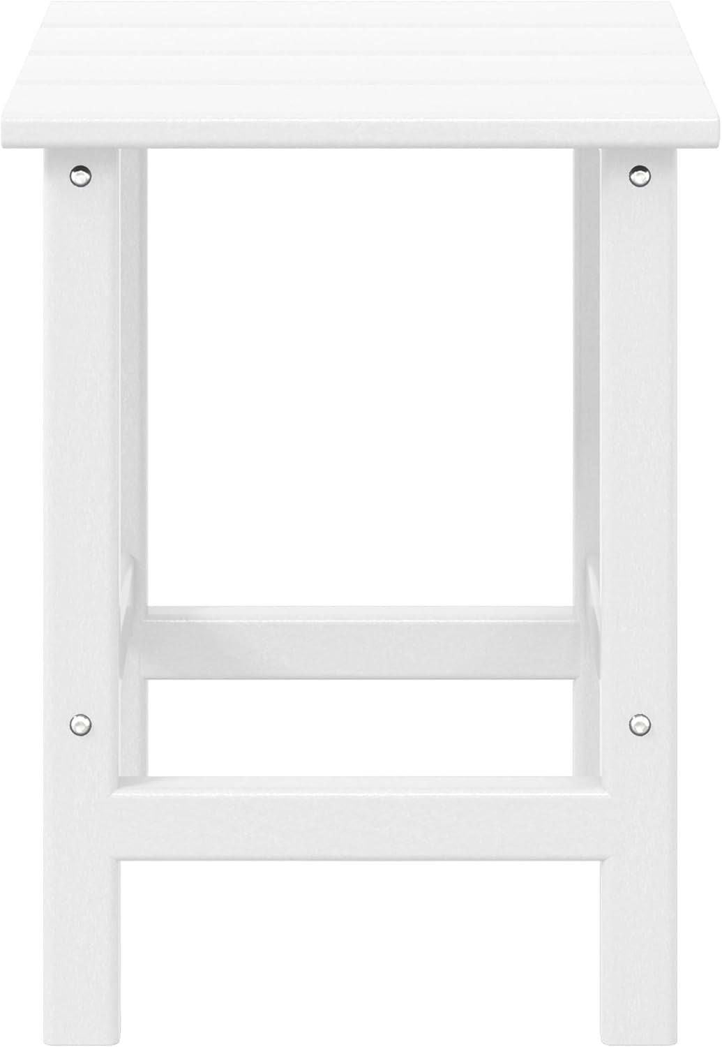 HXULER all Weather Poly Lumber Small Patio Table Square End Table ...