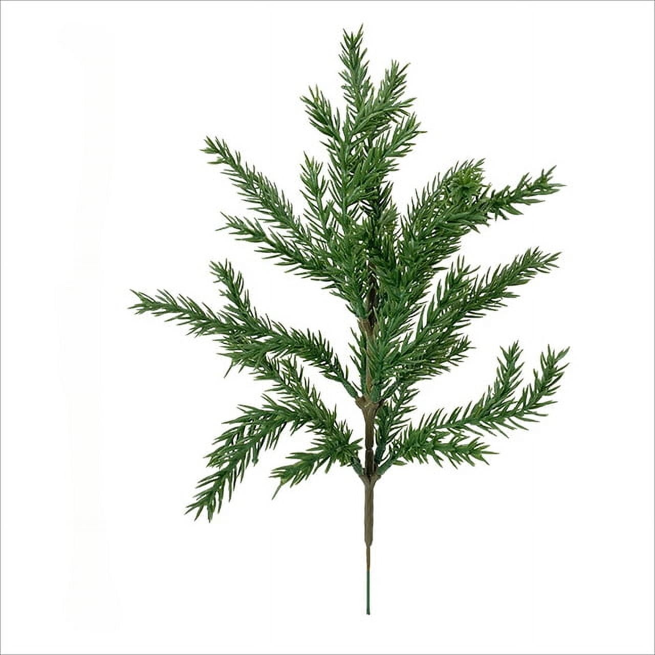 HXUUAE 24Pcs Artificial Pine Branches, 13 Inch Christmas Artificial ...
