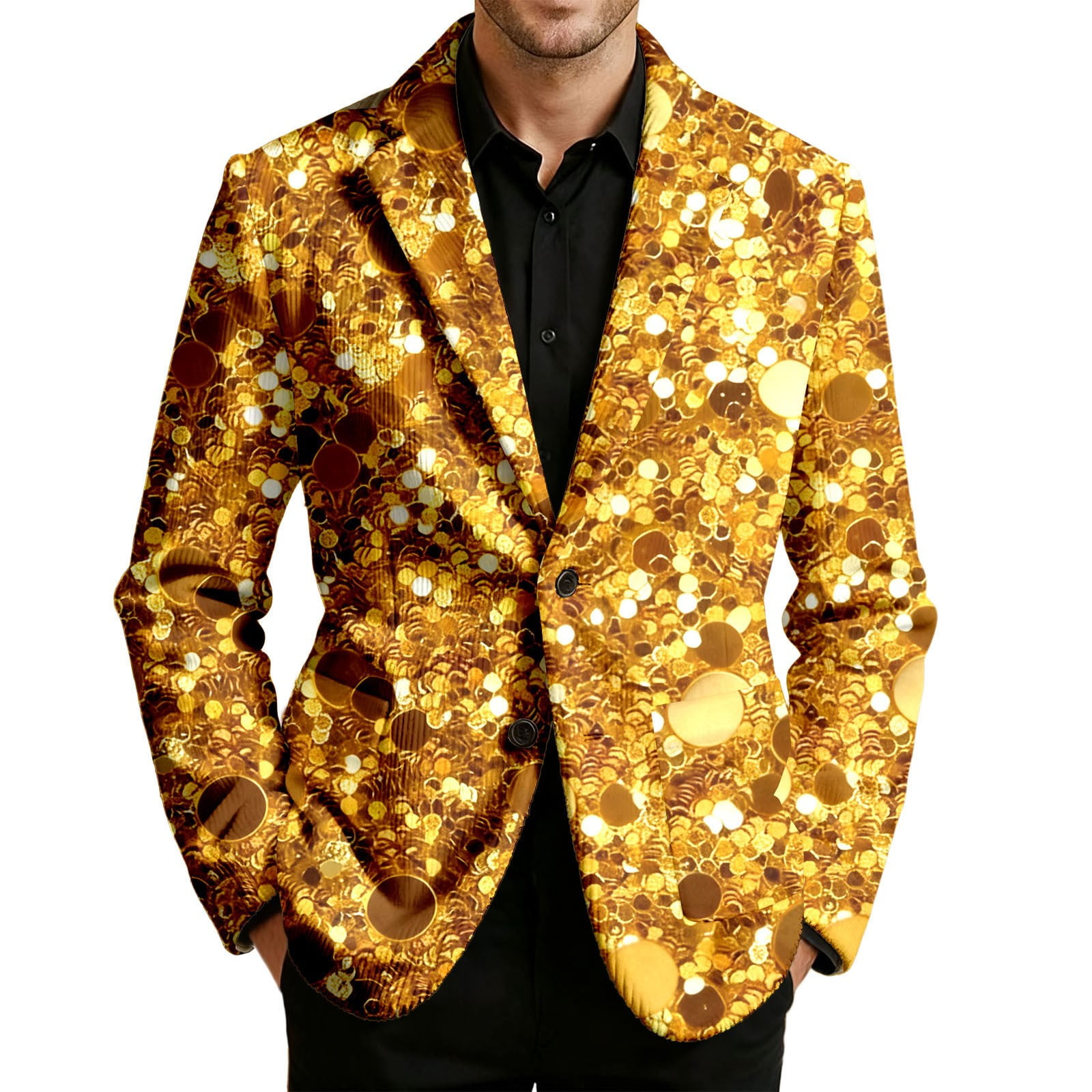 HXWCHs Carnival Corduroy Print Casual Style Jacket for Men's Party ...