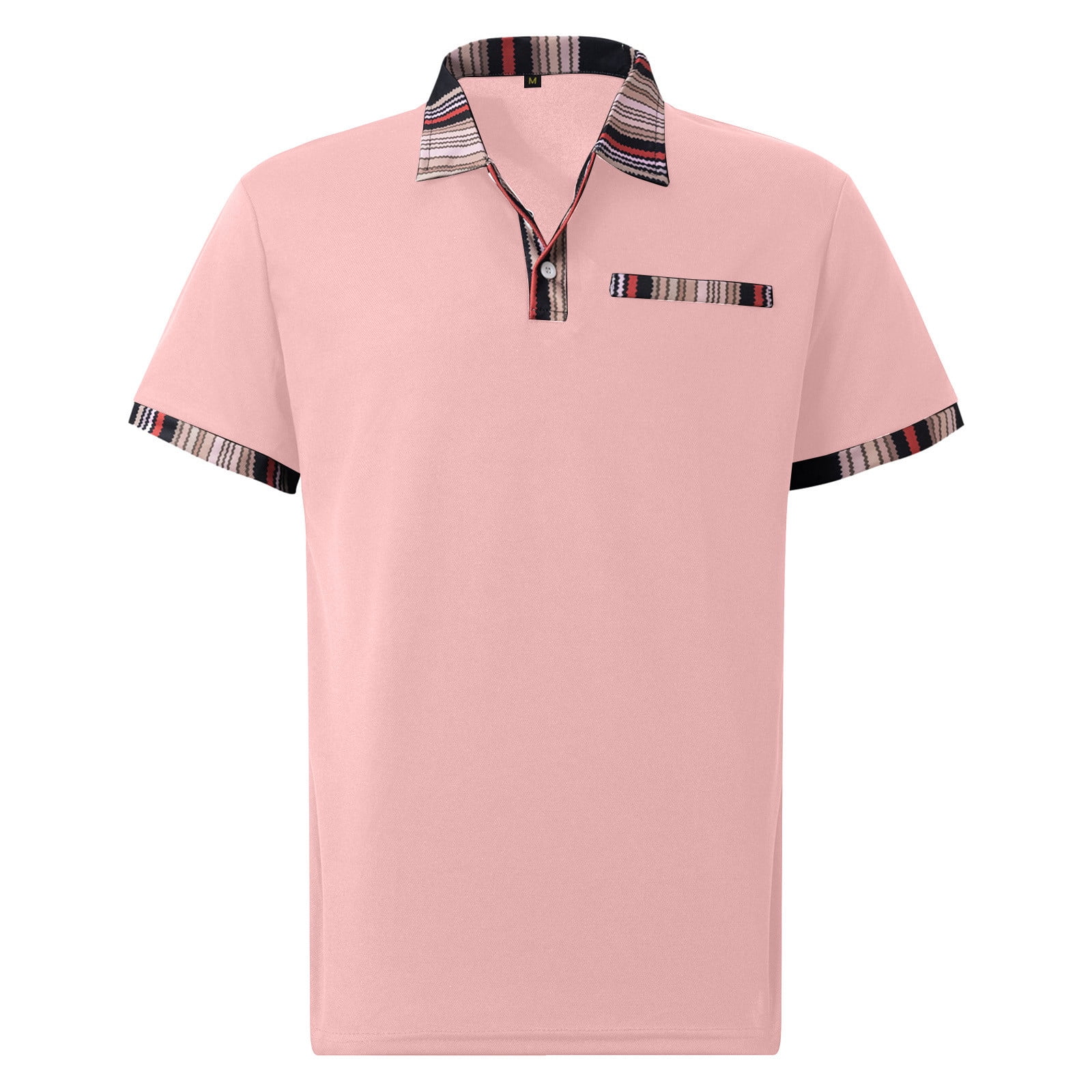 HXWCHs Casual Striped Shirt With Color Design And Front Button Placket ...