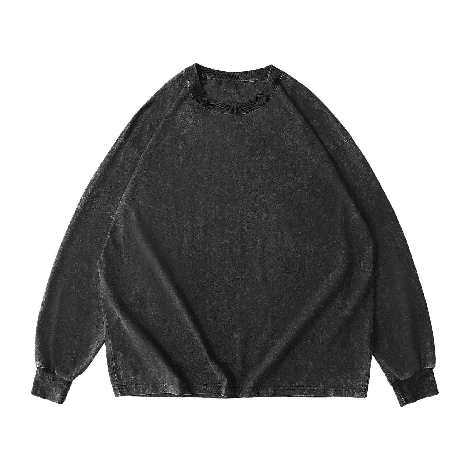 HXWCHs Distressed Oversized Long Sleeve T-Shirt for Women Soft Loose ...