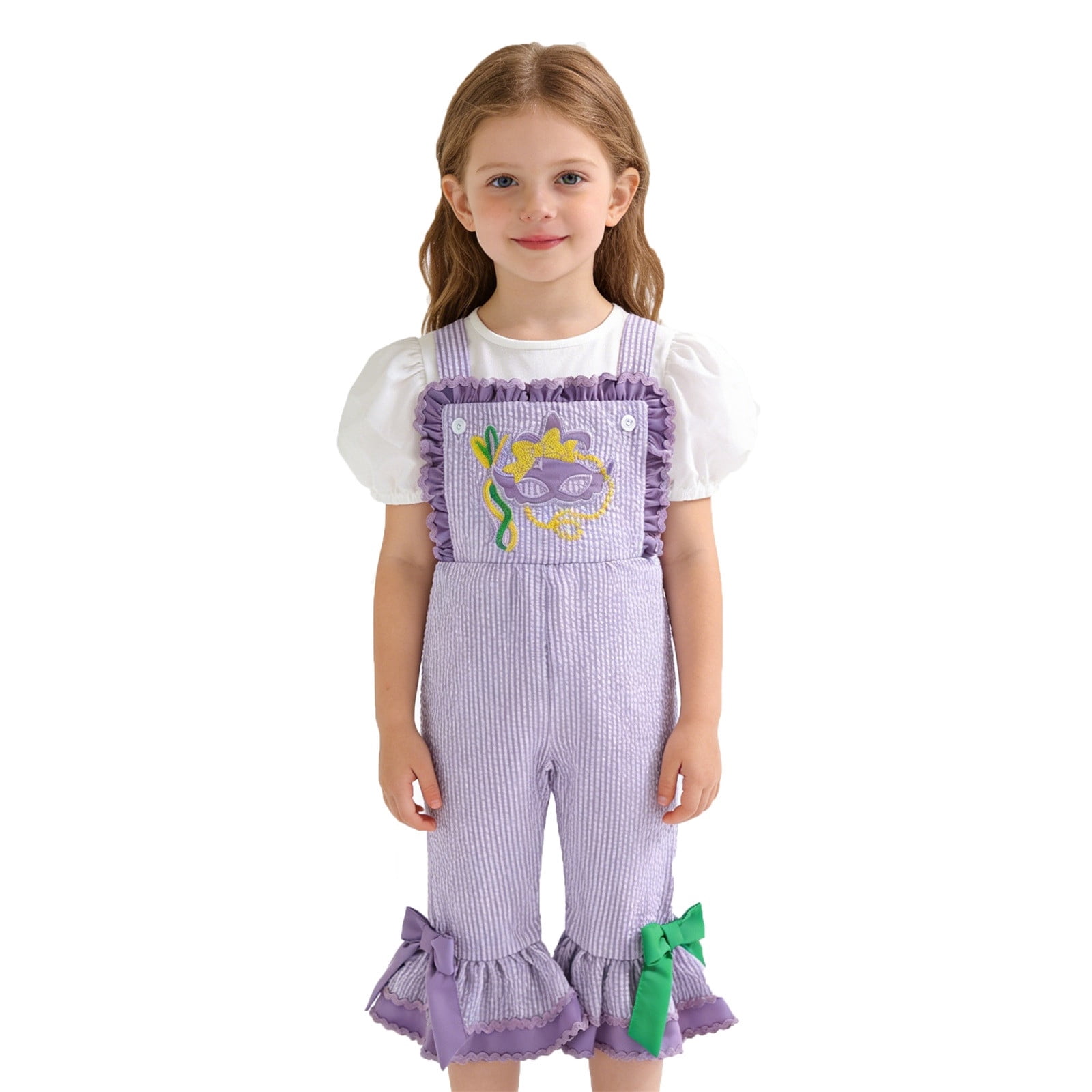 HXWCHs Girls Carnival Theme Jumpsuit with Detachable Straps and Playful ...
