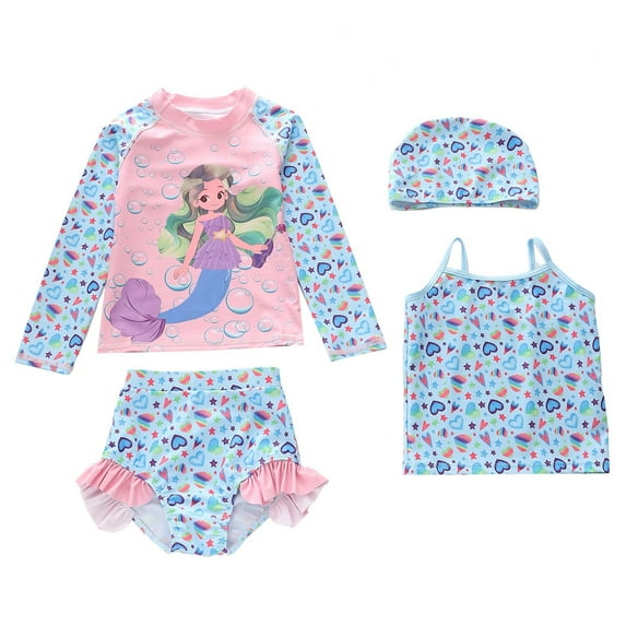 HXWCHs Girls One Piece Skirted Swimwear Chlorine Resistant Quick Dry ...