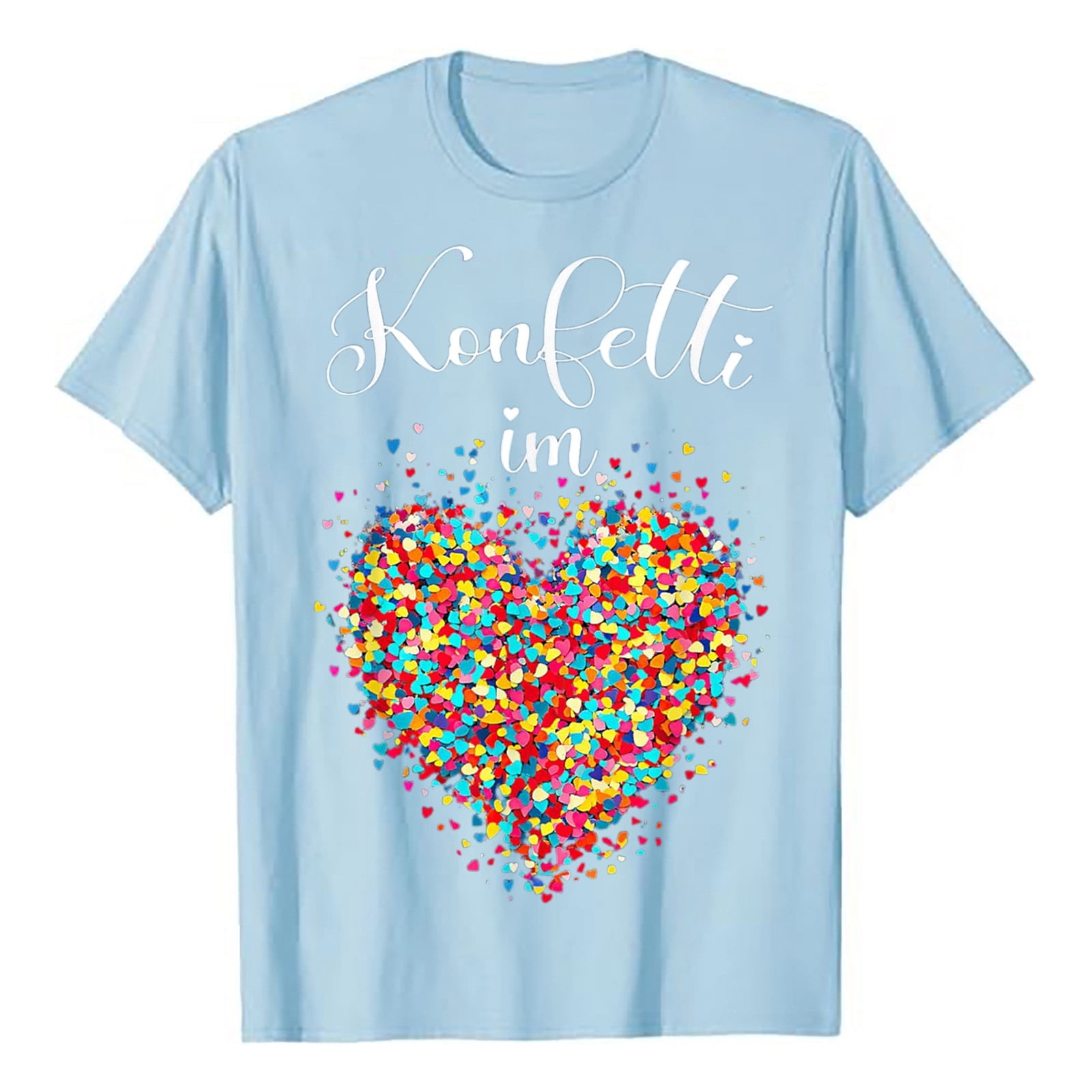 HXWCHs Men's Confetti Heart Print Fancy Dress Carnival Party Graphic ...