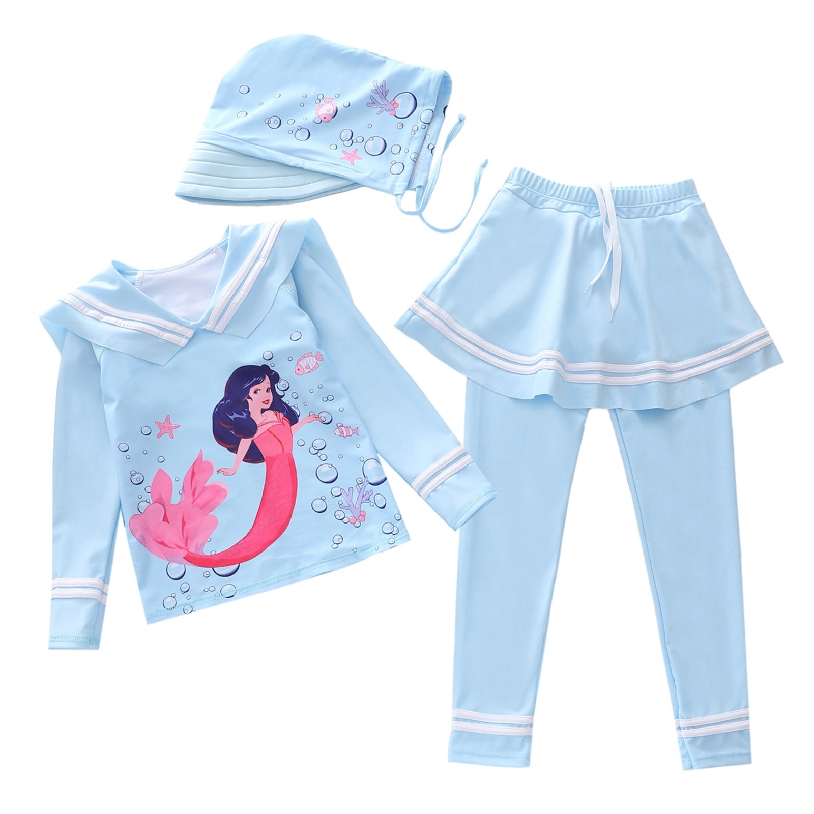 HXWCHs Mesh Splicing Girl Skirted Bathing Suit UV Protection for Water ...